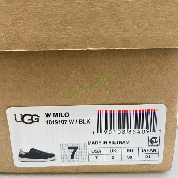 UGG | Shoes | Ugg Milo Leather Black Womens Sneakers | Poshmark